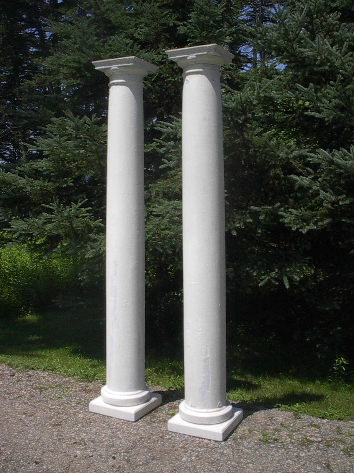 Architectural Antiquities - 2. Set of 4 elegant columns 9" dia/tapered ...