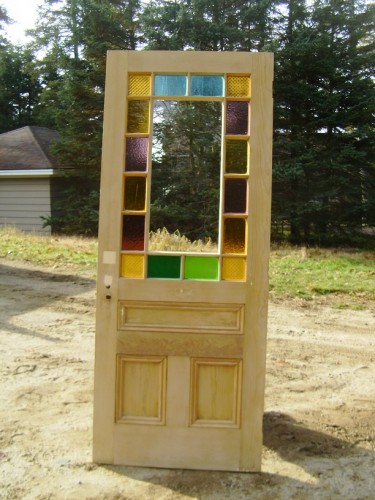 Architectural Antiquities - 187. Queen Anne, stained glass cottage door ...
