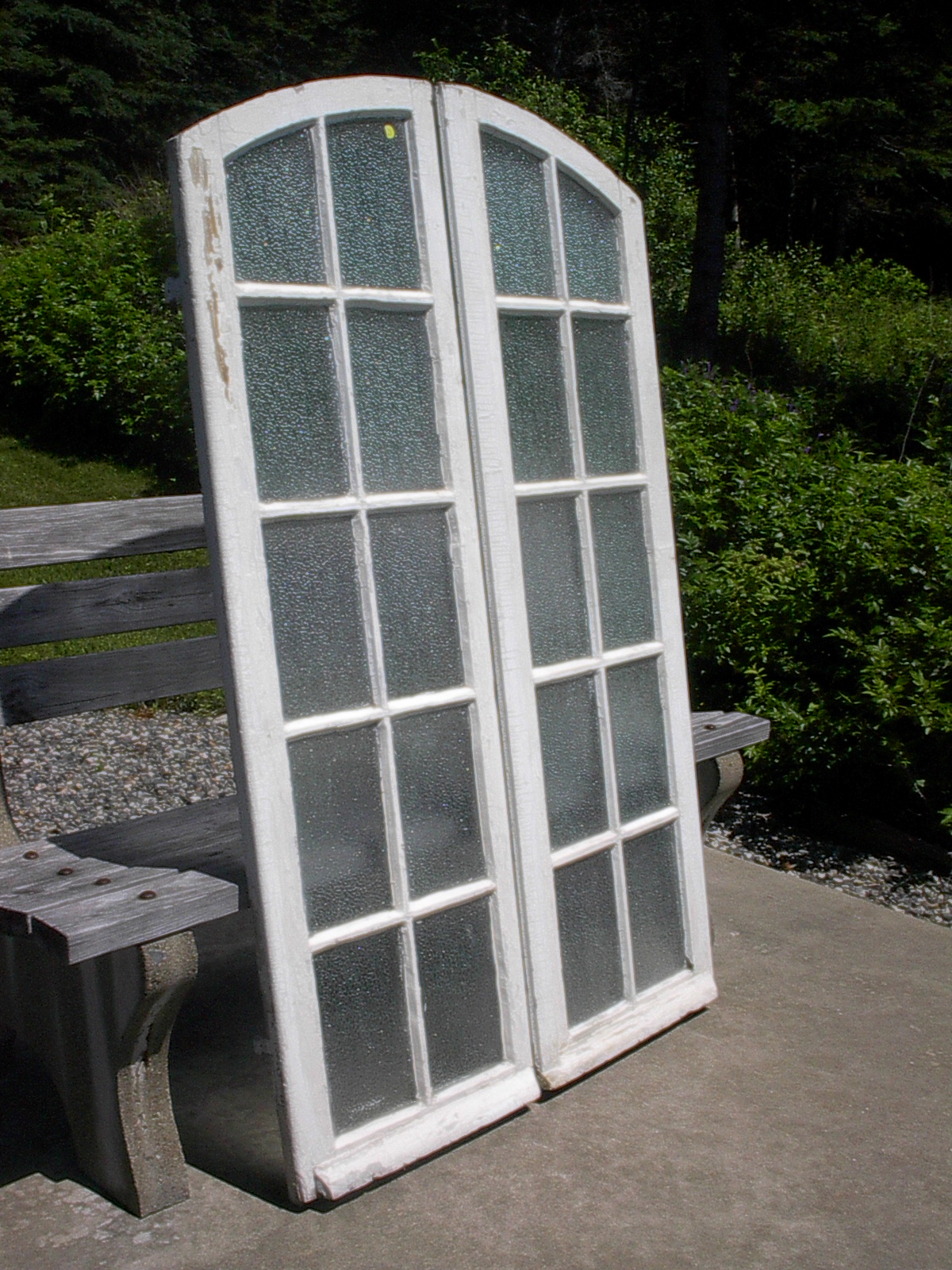 Architectural Antiquities - 50. Pair of arched top sashes with obscure ...