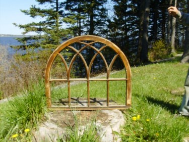 Architectural Antiquities - 200. Multi-paned Gothic sash, 28 7/8" x 33 ...