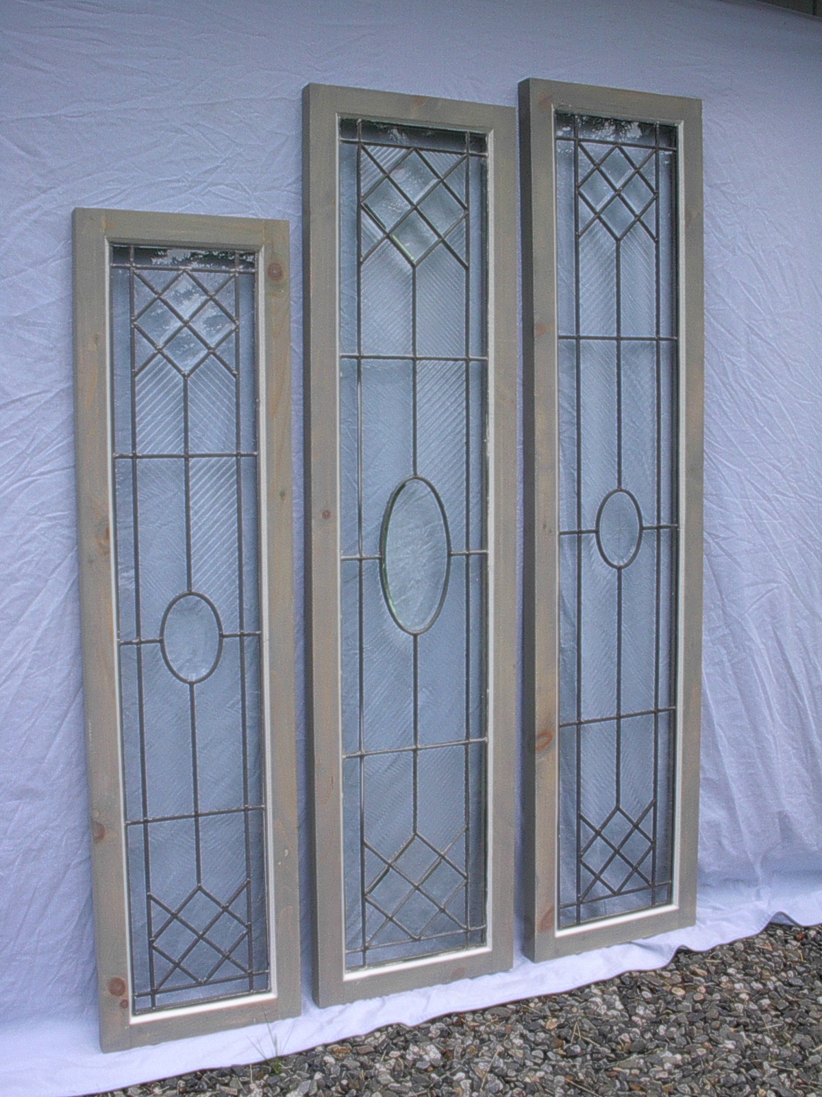 Architectural Antiquities - 48. Set of 4 leaded decorative and beveled ...