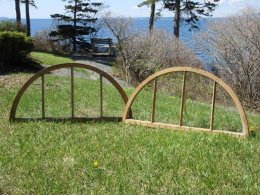 Architectural Antiquities - 362. Matching half round sashes, 23 1/4" x ...